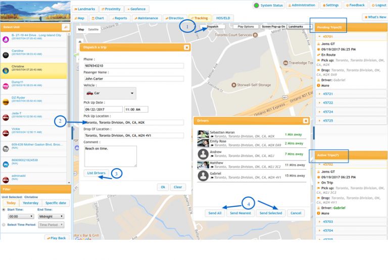 GPS Dispatch System - GPS Tracking Center